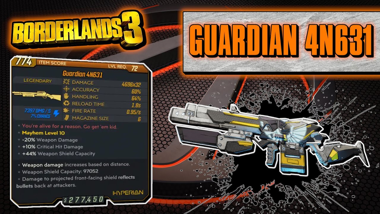 Legendary Item Guide | Guardian 4N631 | [Borderlands 3] - YouTube