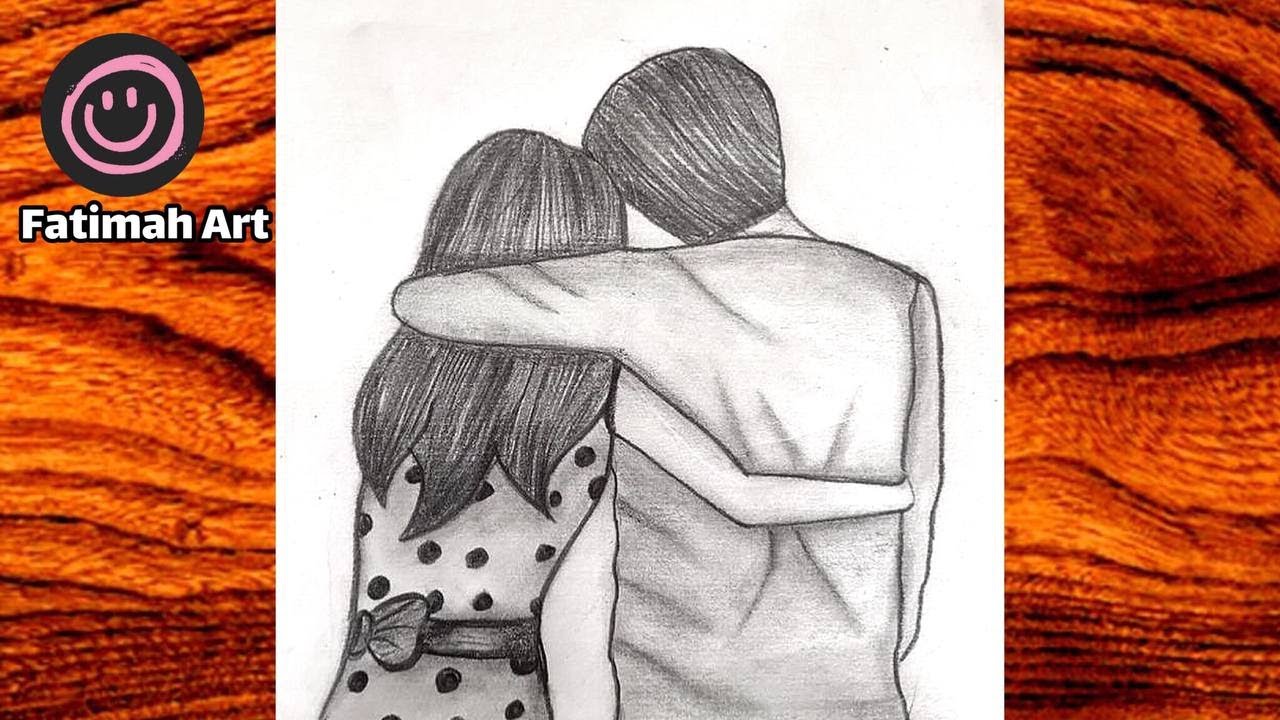 How to draw a romantic couple step by step || romantic couple drawing ...