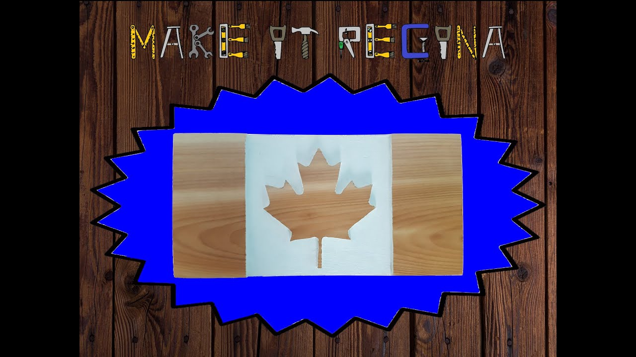 How to make wooden Canadian flag - YouTube