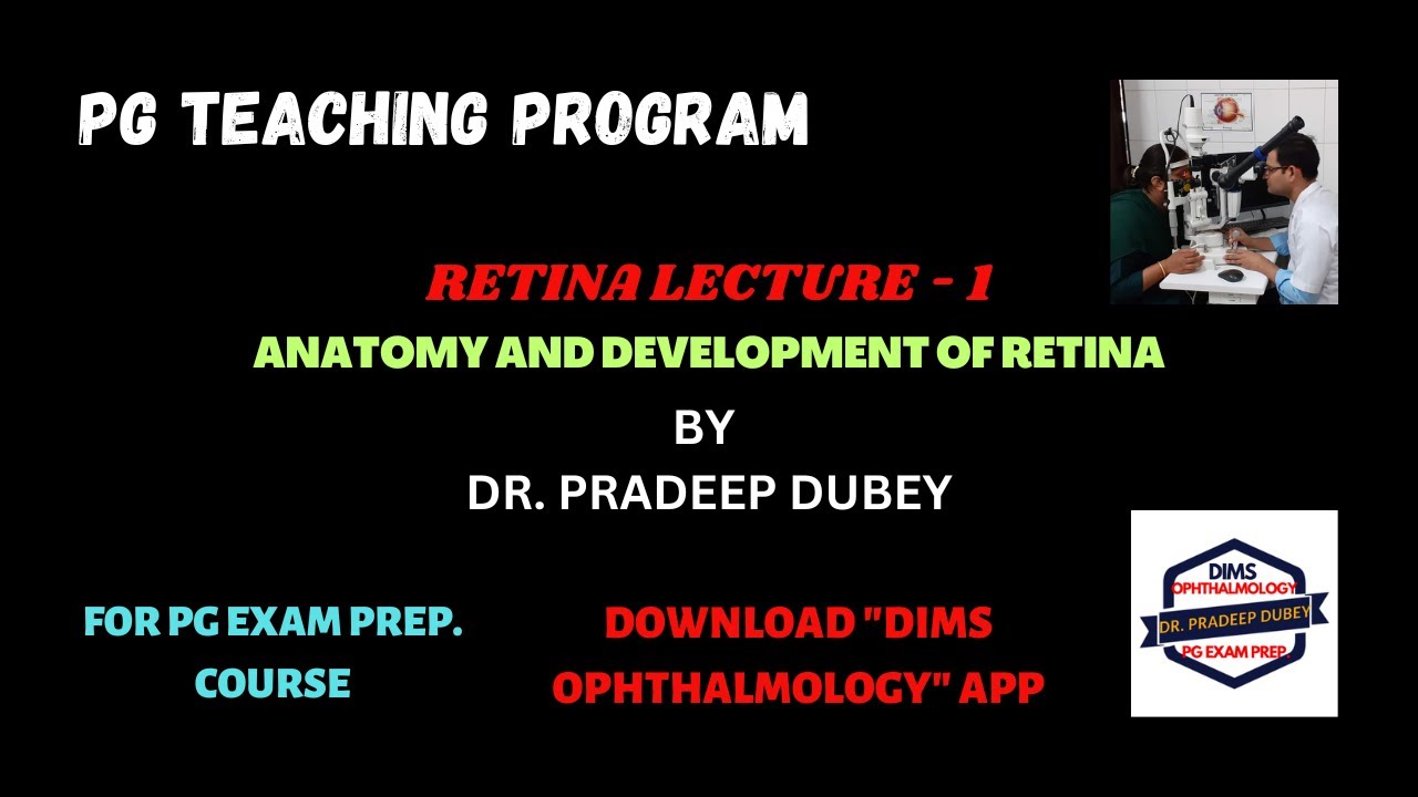 RETINA LECTURE 1 #ANATOMY AND DEVELOPMENT OF RETINA #OPHTHAL PG EXAM ...