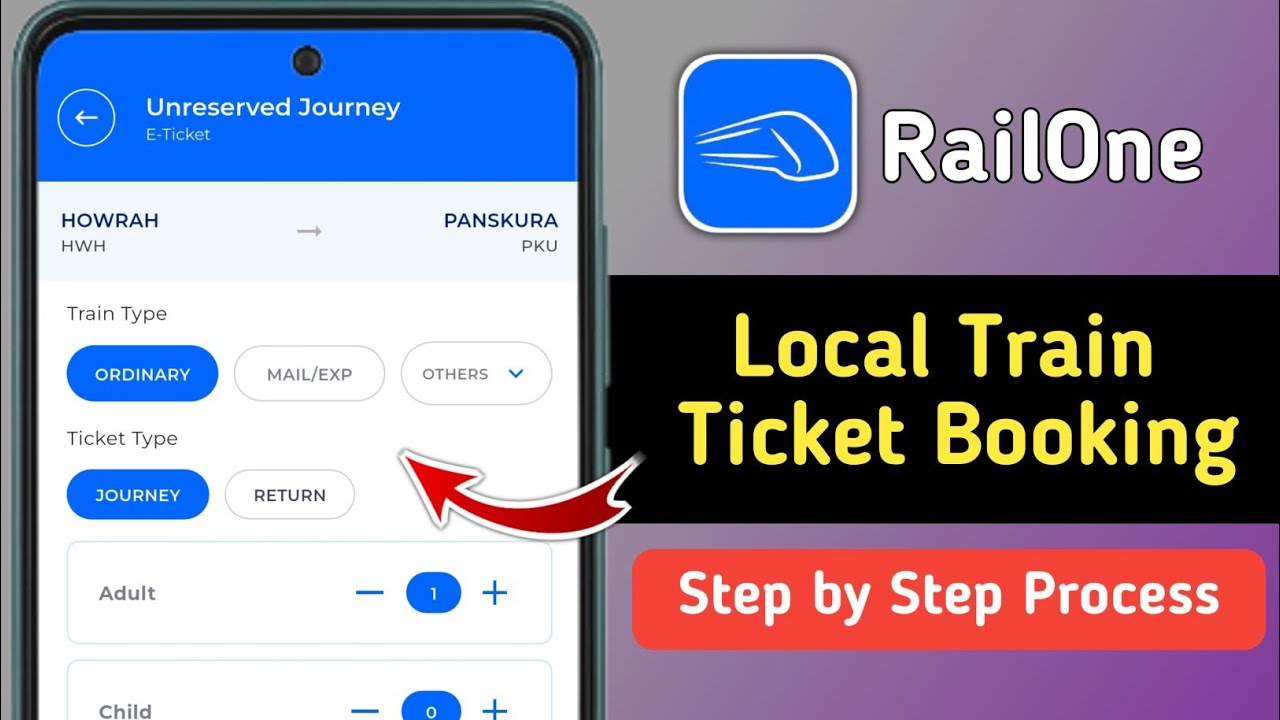 How to Book Local Train Tickets Online in Railone App | Railone Local ...