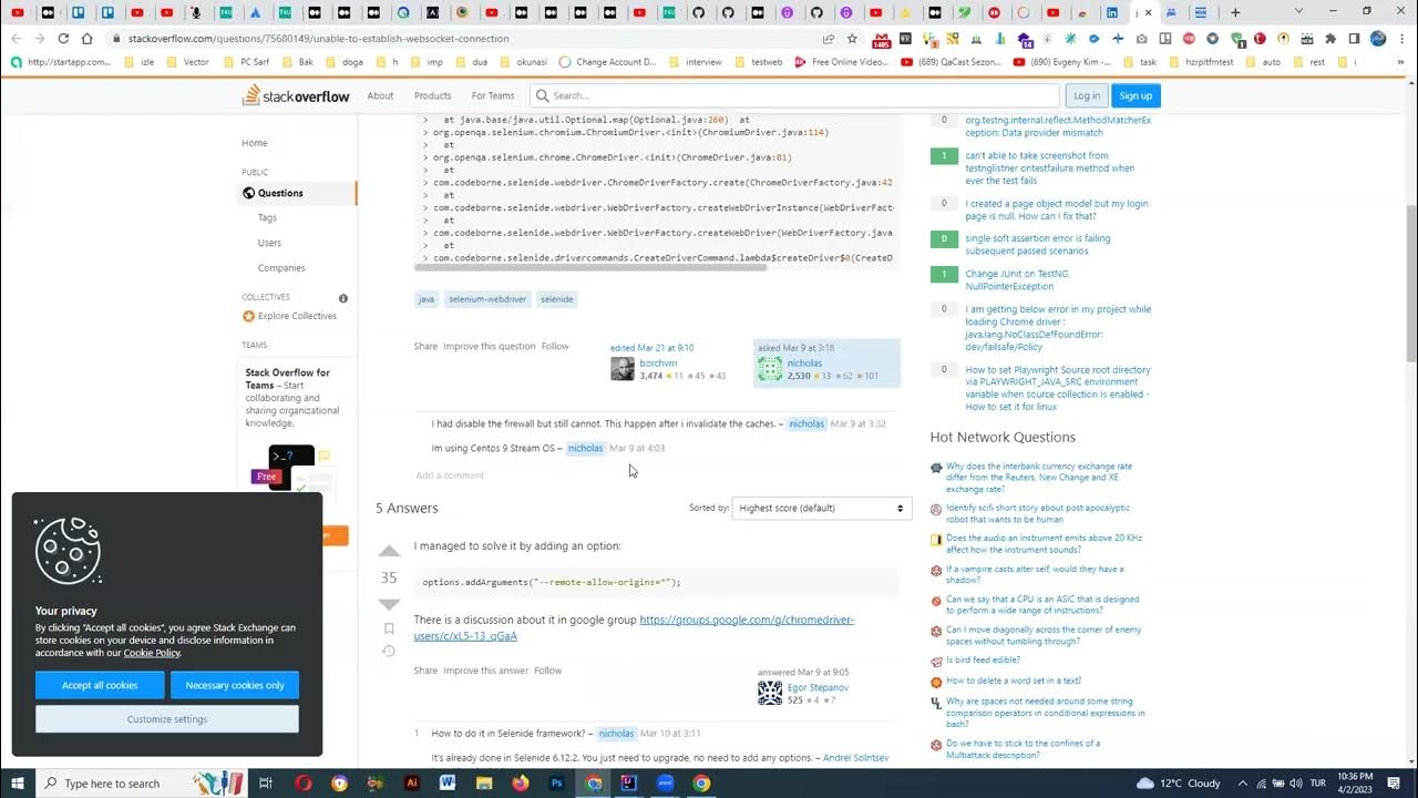 Chrome Browser "Unable to establish websocket connection" Hatası Çözümü ...