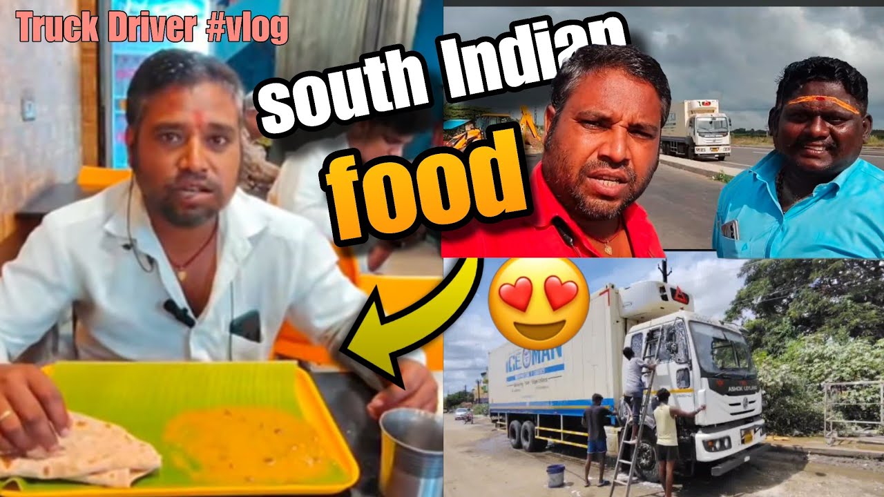 South Indian Food,🔥l @SChandraVlog All day with Indian truck Driver | # ...