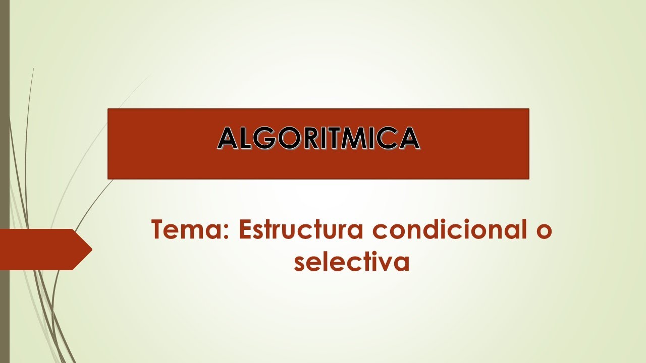 Estructura de Control Condicional Simple - YouTube