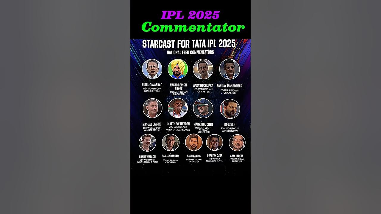 #ipl2025 commentator list - YouTube