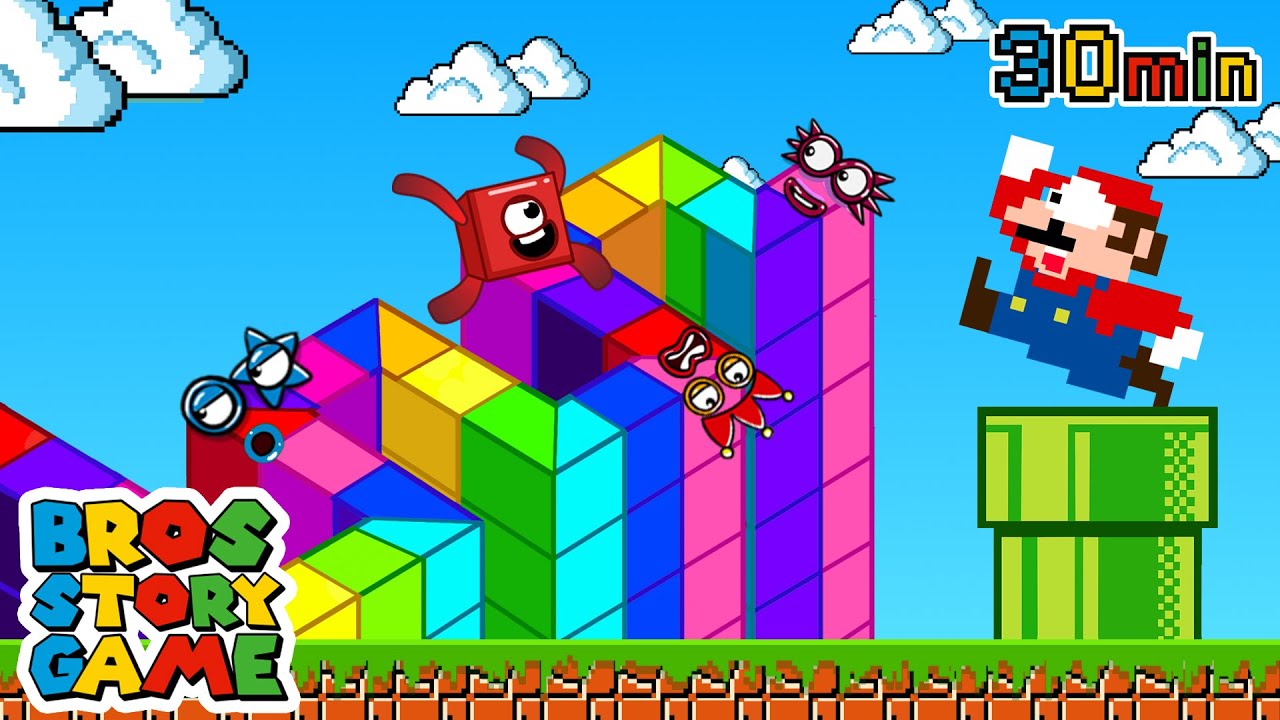 Mario and Numberblocks 1 vs the Giant Biggest Numberblocks Snake ...