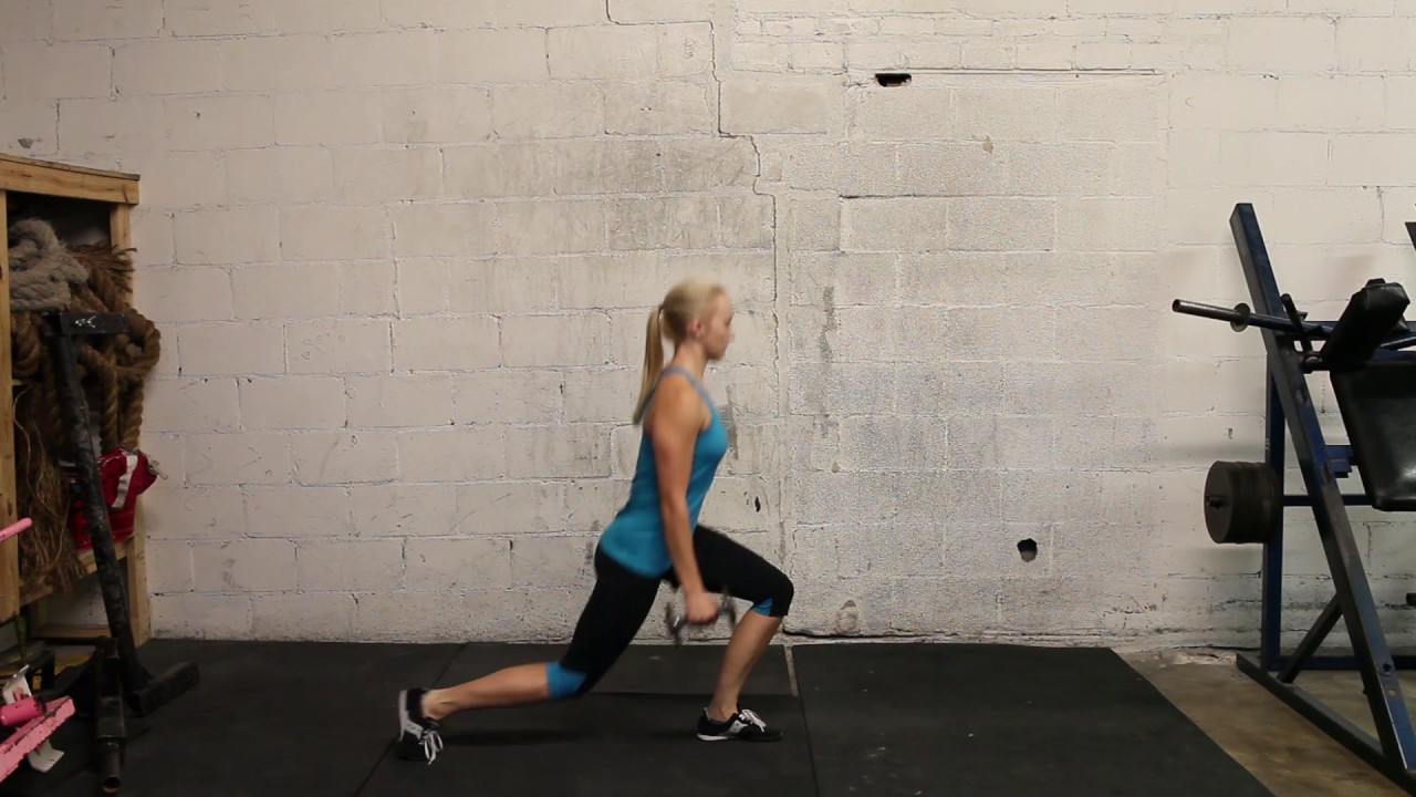 reverse lunge with dbs - YouTube