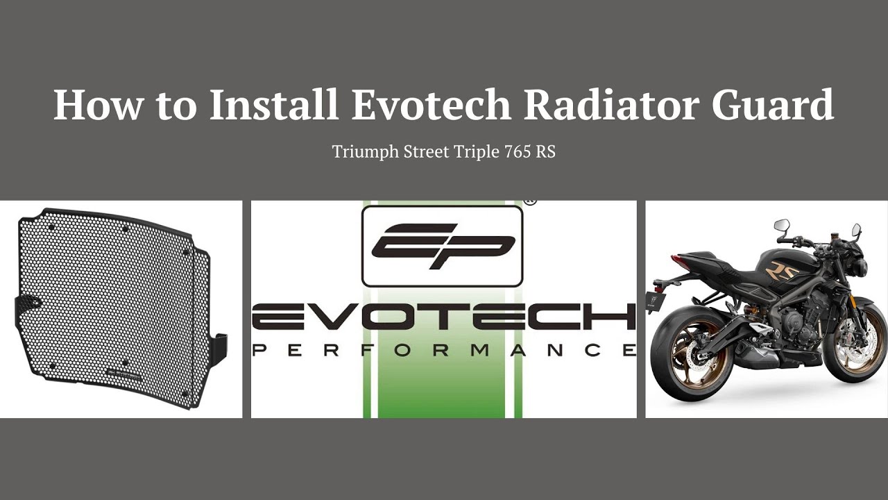 How to Install Evotech Radiator Guard on Triumph Street Triple 765 RS - YouTube