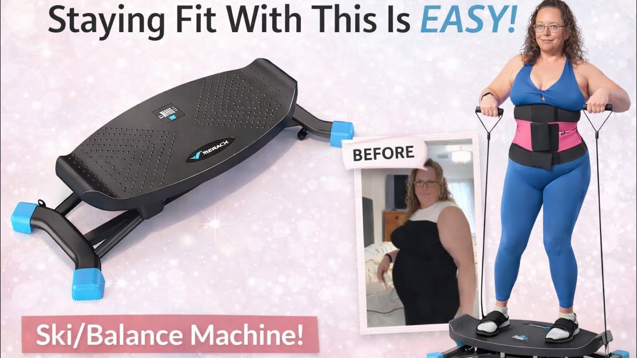 MERACH Balance Board | Rocking Stepper + Resistance Bands Full Body ...