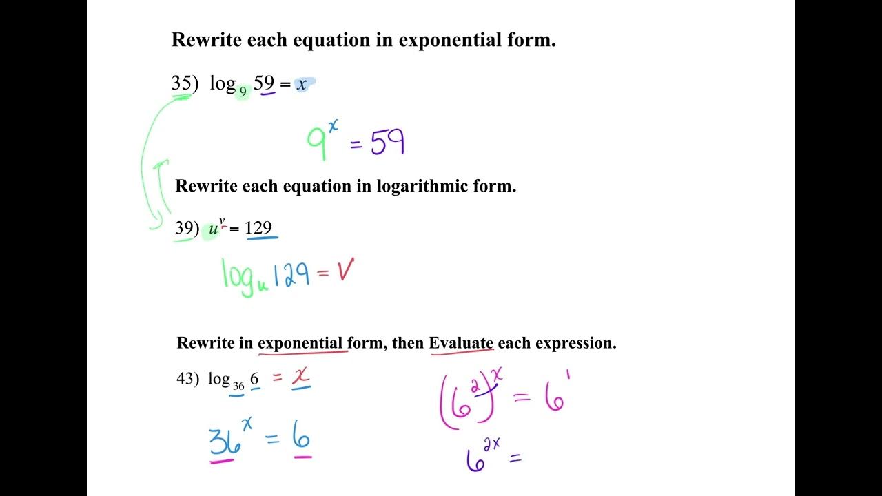 Algebra 2 Chapter 8 Test Review - YouTube