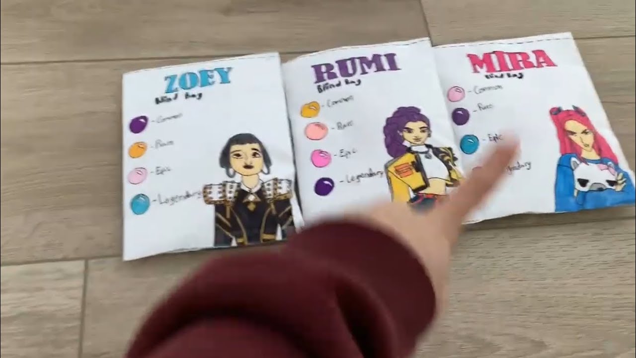 {ASMR} Unboxing K-Pop Demon Hunters DIY Paper Blind Bag! Help me get to ...