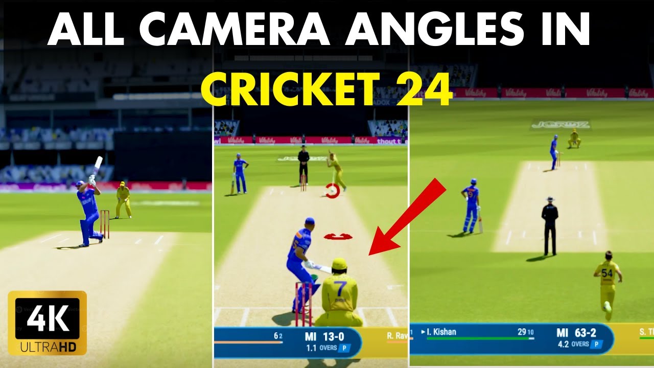 😱 Experience Cricket 24 Like Never Before with ALL Camera Angles! | #Gaming - YouTube