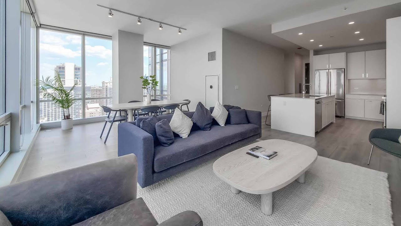 A River North 2-bedroom model CB4 at the new One Chicago Apartments ...