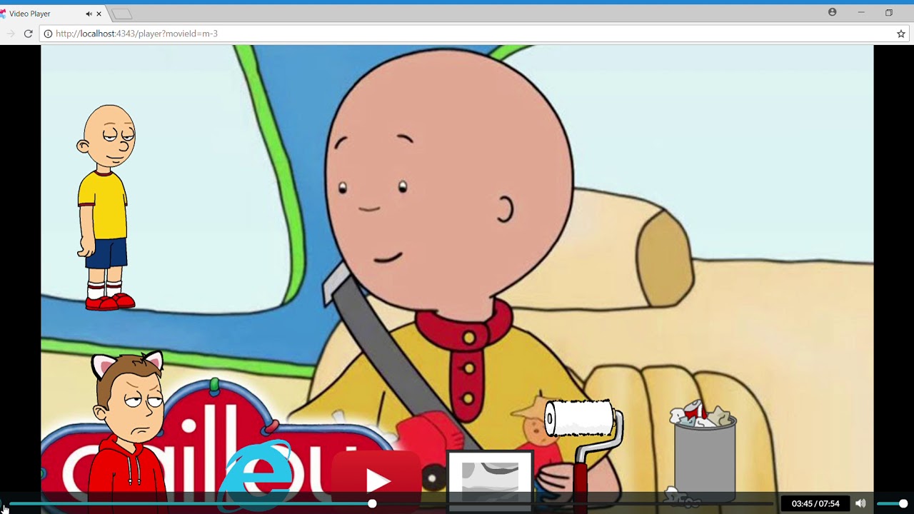 Caillou puts his OS on my computer/Punished by MrT.Devv/Killed - YouTube