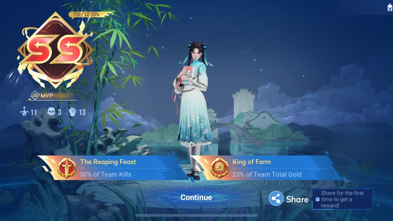 HOK Shi ｜ 纯法西施 ｜ MVP + SS Tier Mid Lane - YouTube