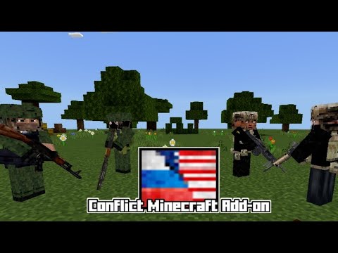 Russia vs Amerika Di Minecraft! - Conflict Minecraft Addon MCPE 1.20 ...