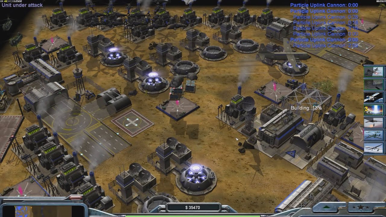 USA Laser - Command & Conquer Generals Zero Hour - 1 vs 7 HARD Gameplay ...
