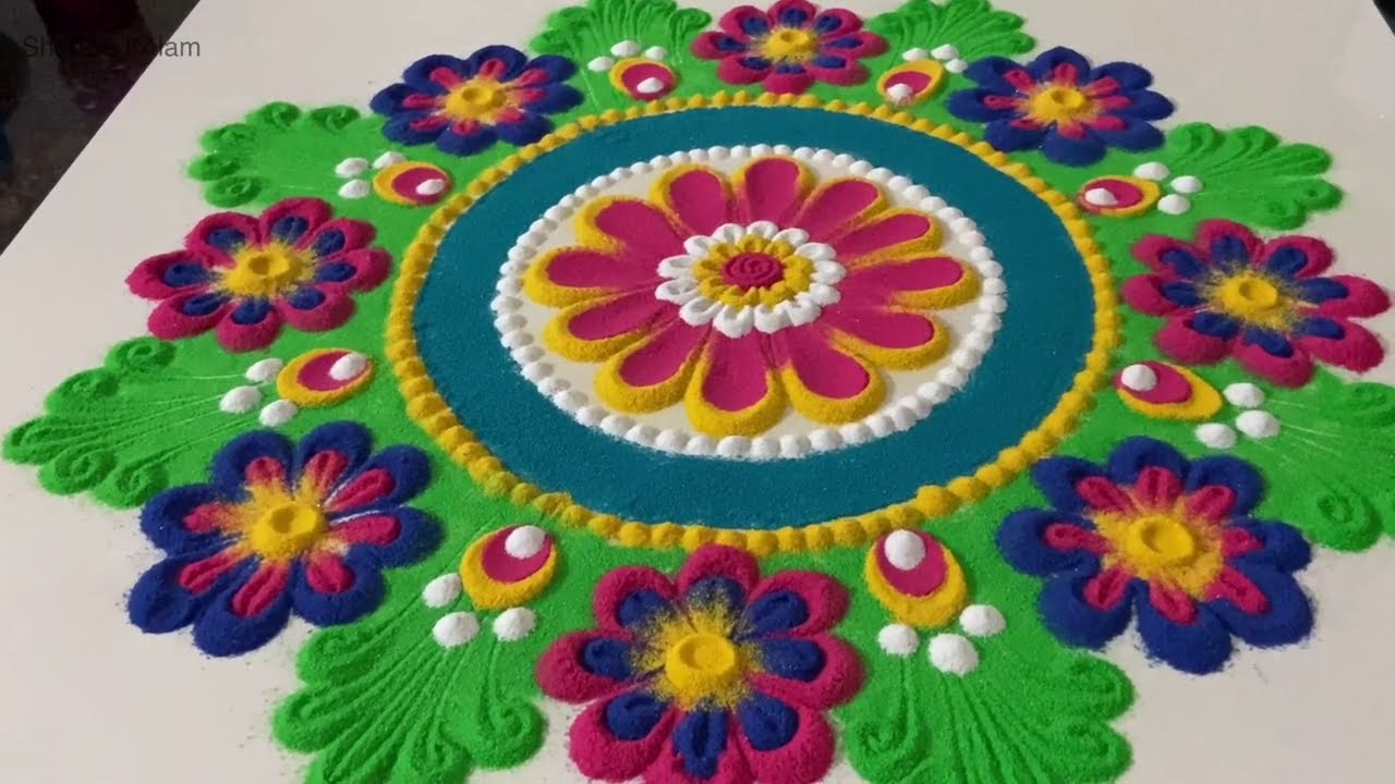 Special Rangoli | Festival rangoli | beautiful rangoli | simple rangoli ...