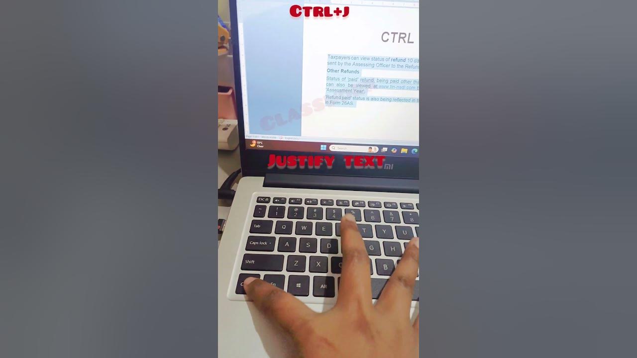 CTRL+J JUSTIFY TEXT #computerknowledge #computerworld #shortcutkeys #computer #computertips ...