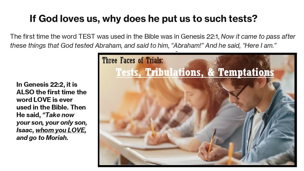 God's tests are His invitations to demonstrate our FAITH - YouTube