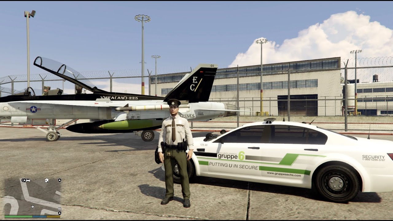 LSPDFR, Gruppe 6 Security Airport Duty (GTA V) - YouTube