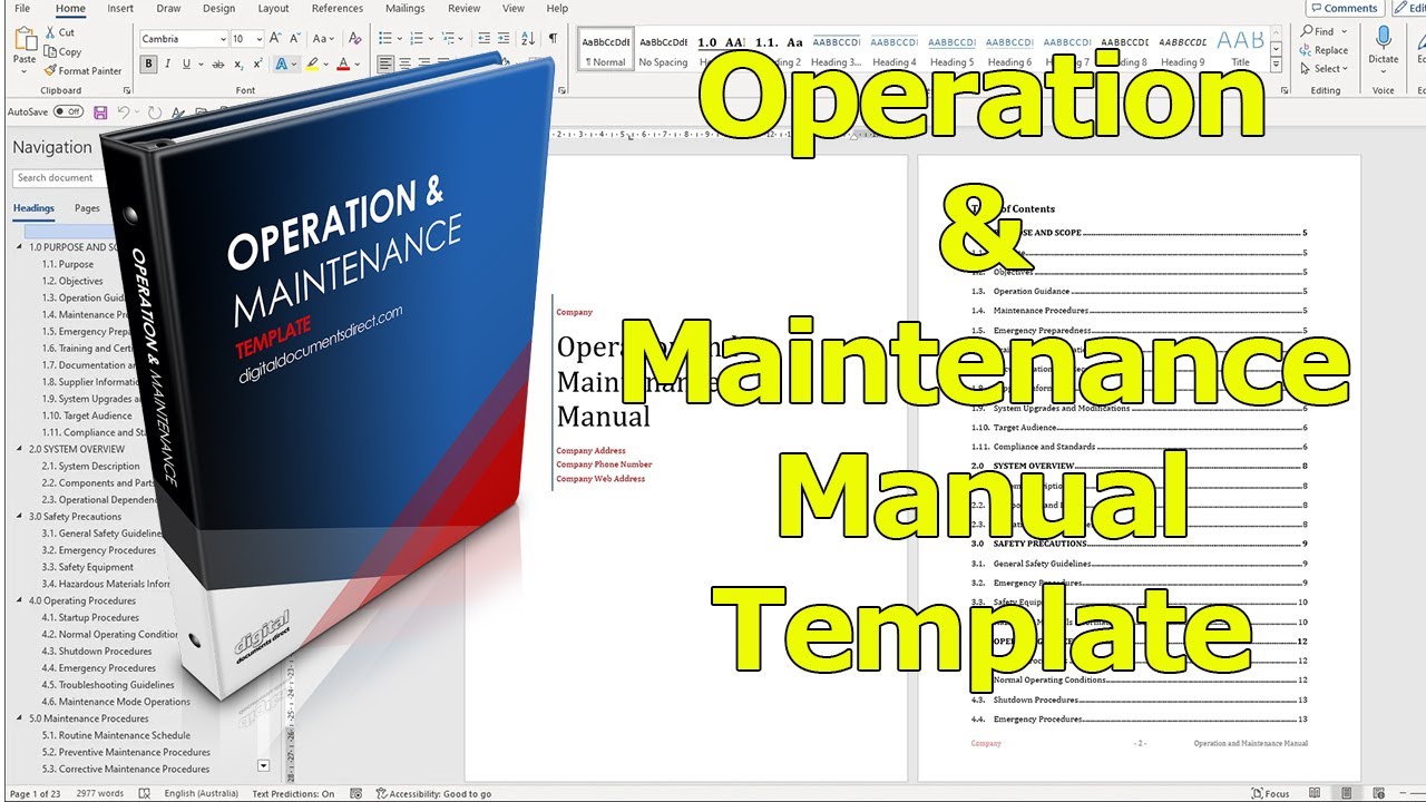 Operation And Maintenance Manual Template Create Your Manual Fast operation-and-maintenance-manual-template-create-your-manual-fast