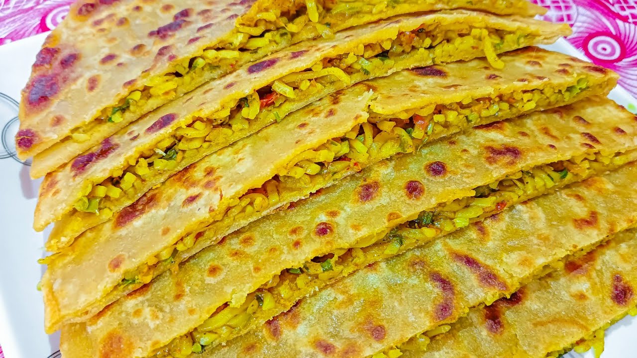 Stuffed Maggi Paratha Recipe|Maggi Paratha Recipe In hindi| मैगी पराठा ...