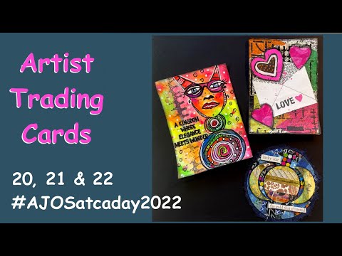 Artist Trading Card a Day Challenge #AJOSatcaday2022 - YouTube