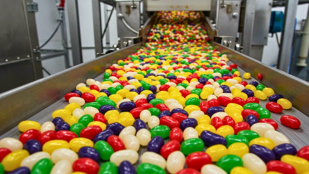 How Jelly Beans are Made in the Factory - From Bean to Treat - YouTube