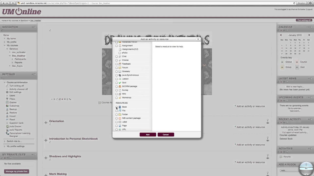 Marcus Schlueter's Moodle 2 Book Tutorial - YouTube