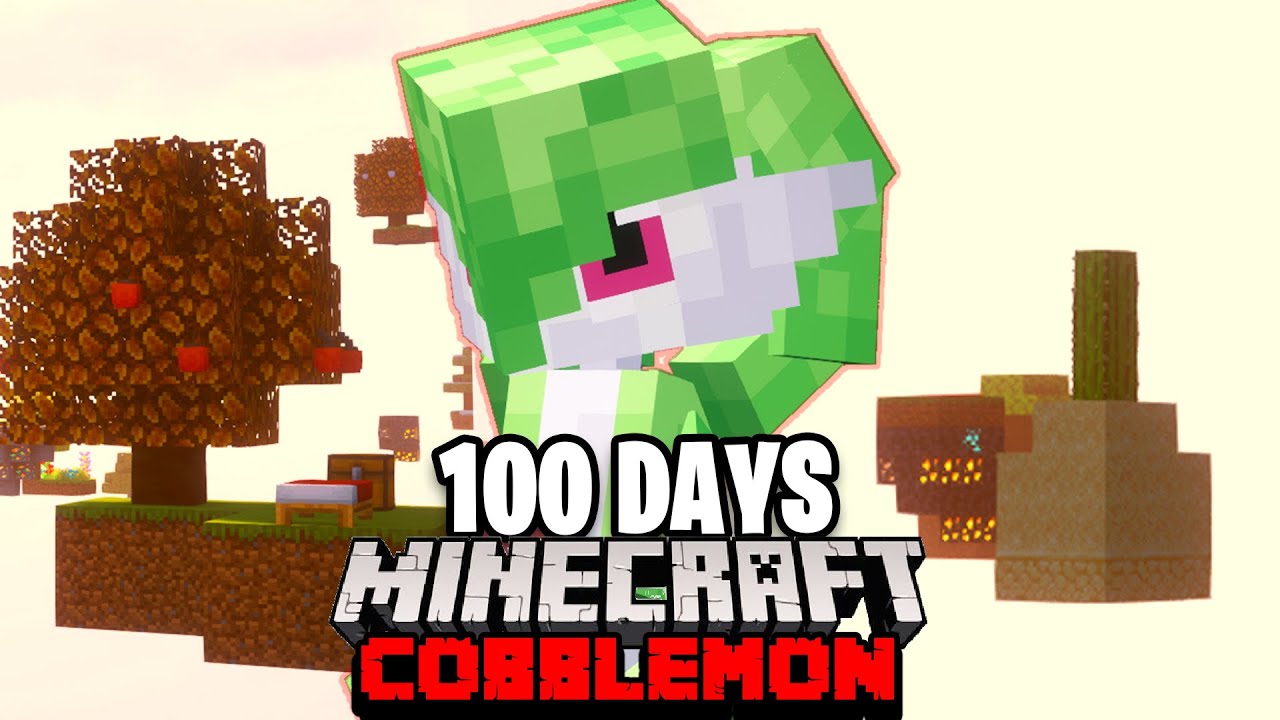 I Spent 100 DAYS in SKYBLOCK POKEMON Against My Rival! (Minecraft ...