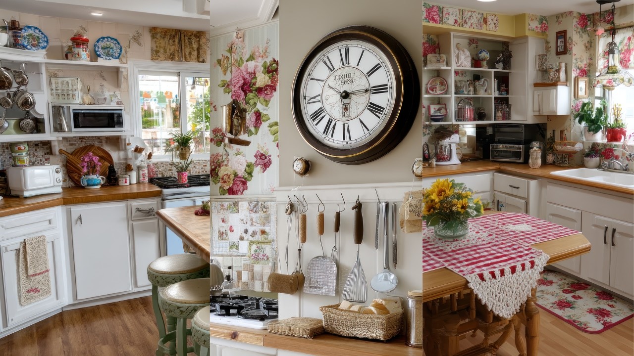 Grandma’s Cozy Kitchen Decor Ideas | Shabby Chic, Crochet Accents ...