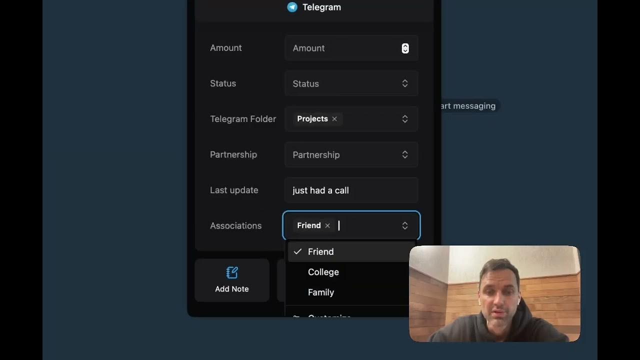 Send Contacts from Telegram to Notion - YouTube