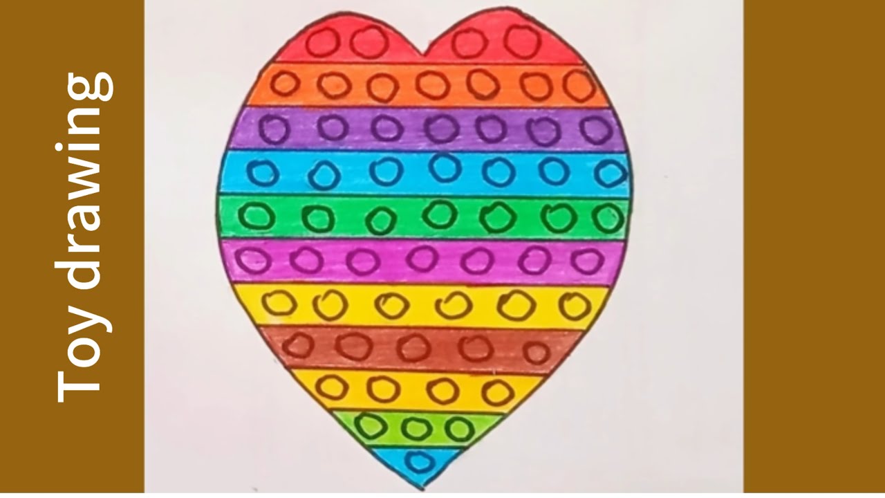 Draw a pop it toy☀️Pop it toy drawing☀️Baby Toy drawing and colouring # ...