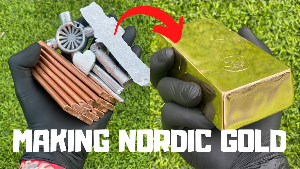 Nordic Gold Made From Scrap - Huge Gold Bar - Nordic Gold Slag Melt ...