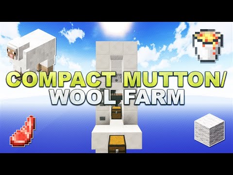 Minecraft - Compact Mutton & Wool Farm - Tutorial 1.17 - YouTube