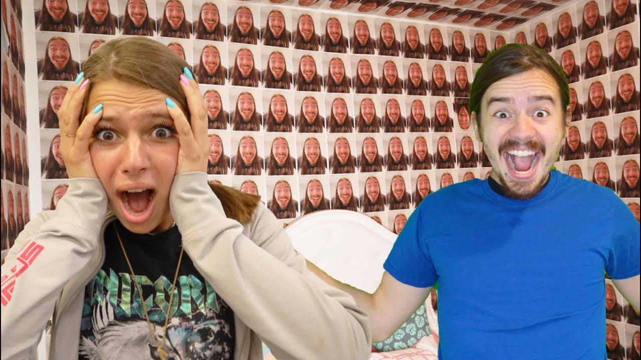 I Filled My Sisters Room With Pictures Of Me Youtube