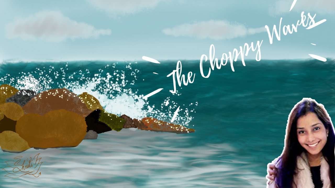 The Choppy Waves | Seaside digital painting | Procreate think of you ...