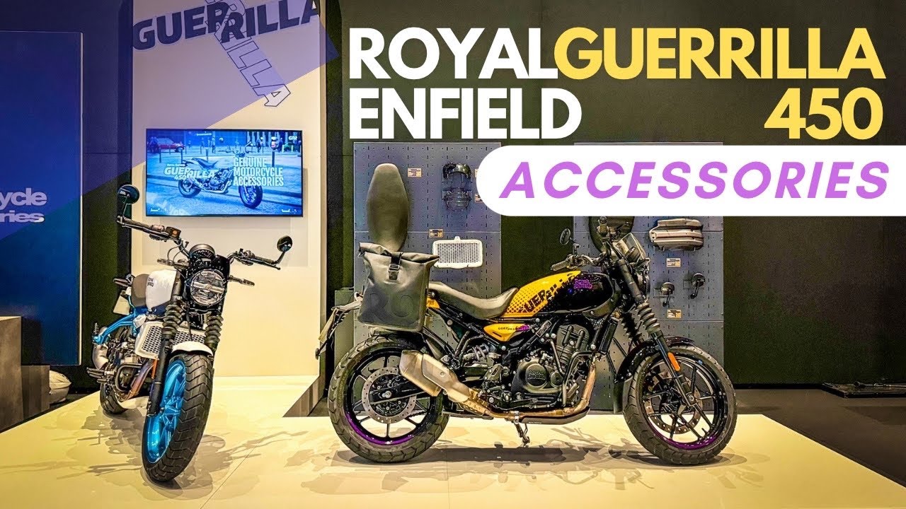 Royal Enfield Guerrilla 450: Accessories and add-ons - YouTube