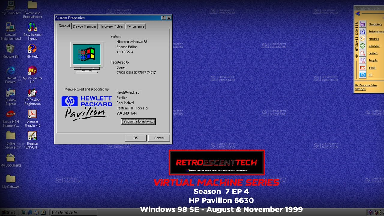 RetroescentTech VM Series Season 7 EP4 - HP Pavilion 6630 - Windows ...