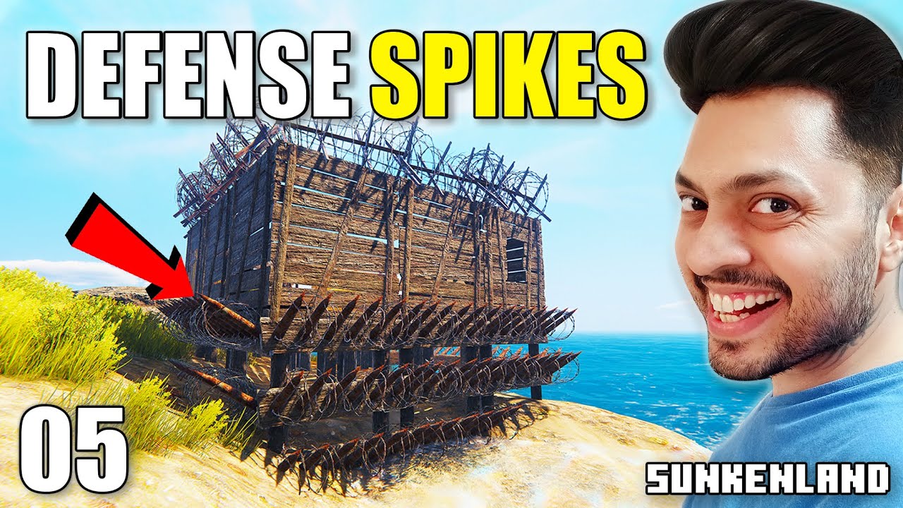 I Built Defense Spikes For Base | Sunkenland Survival - PART 5 - YouTube