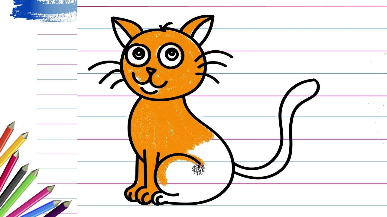 Write the Letter C and draw a cute cat. - YouTube
