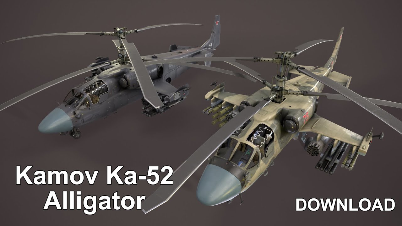 Kamov Ka-52 "Alligator" 3D model - YouTube