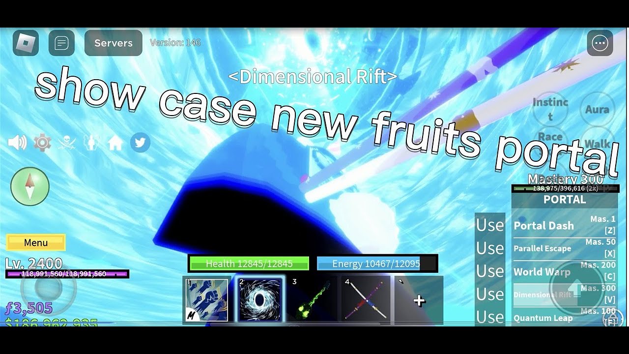 Show case new fruits Portal | Blox fruits - YouTube