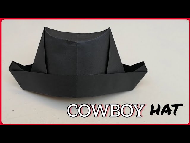 Cowboy Hat Papercraft Paper Craft Hat 3d Origami Hat Diy Etsy