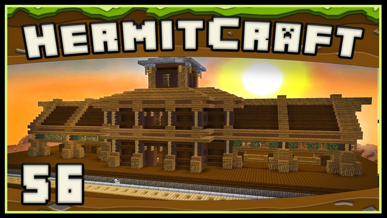 HermitCraft 4 - Minecraft: Train Station Building And New Landscaping ...