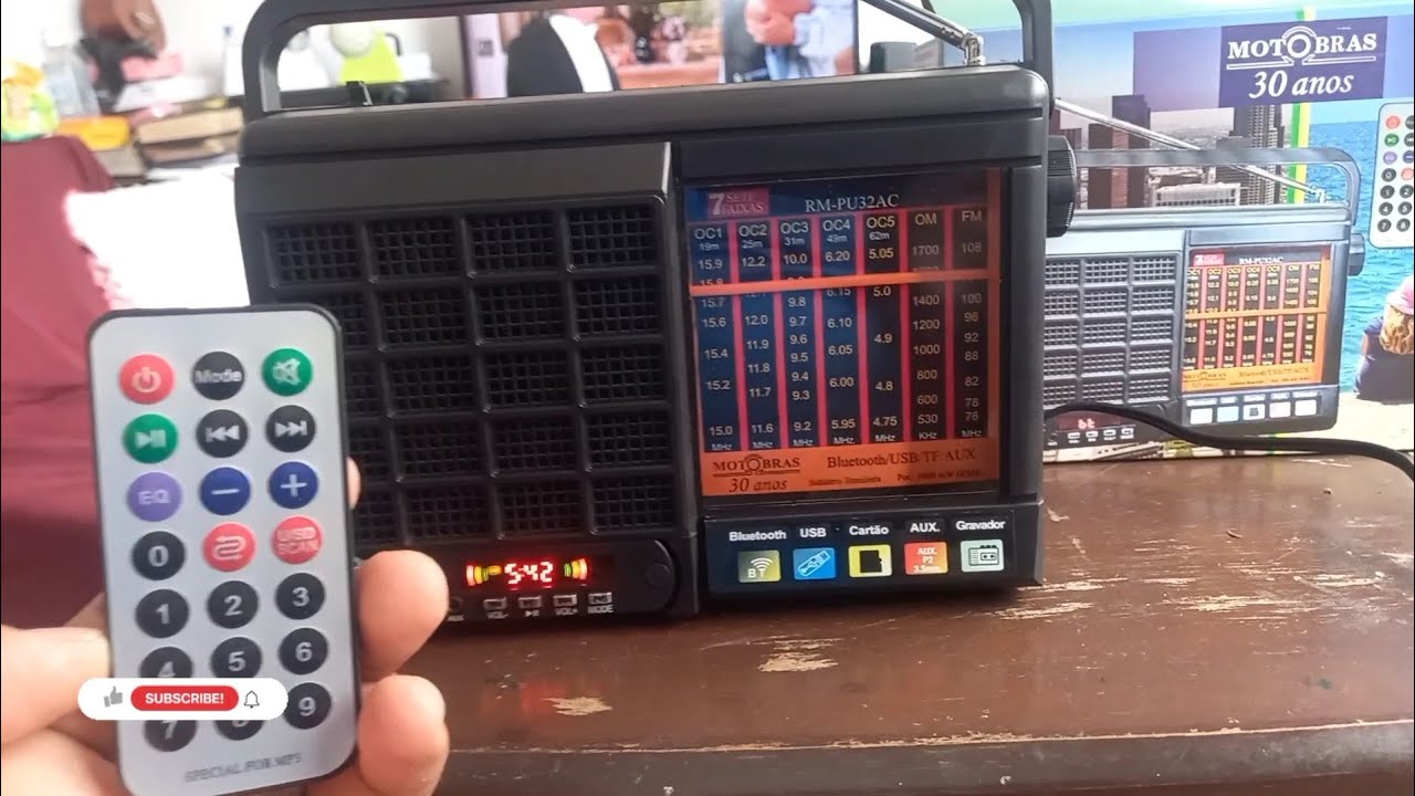 UMBOXING RÁDIO MOTOBRAS AM FM 7 FAIXAS BLUETOOTH USB SD #radio # ...