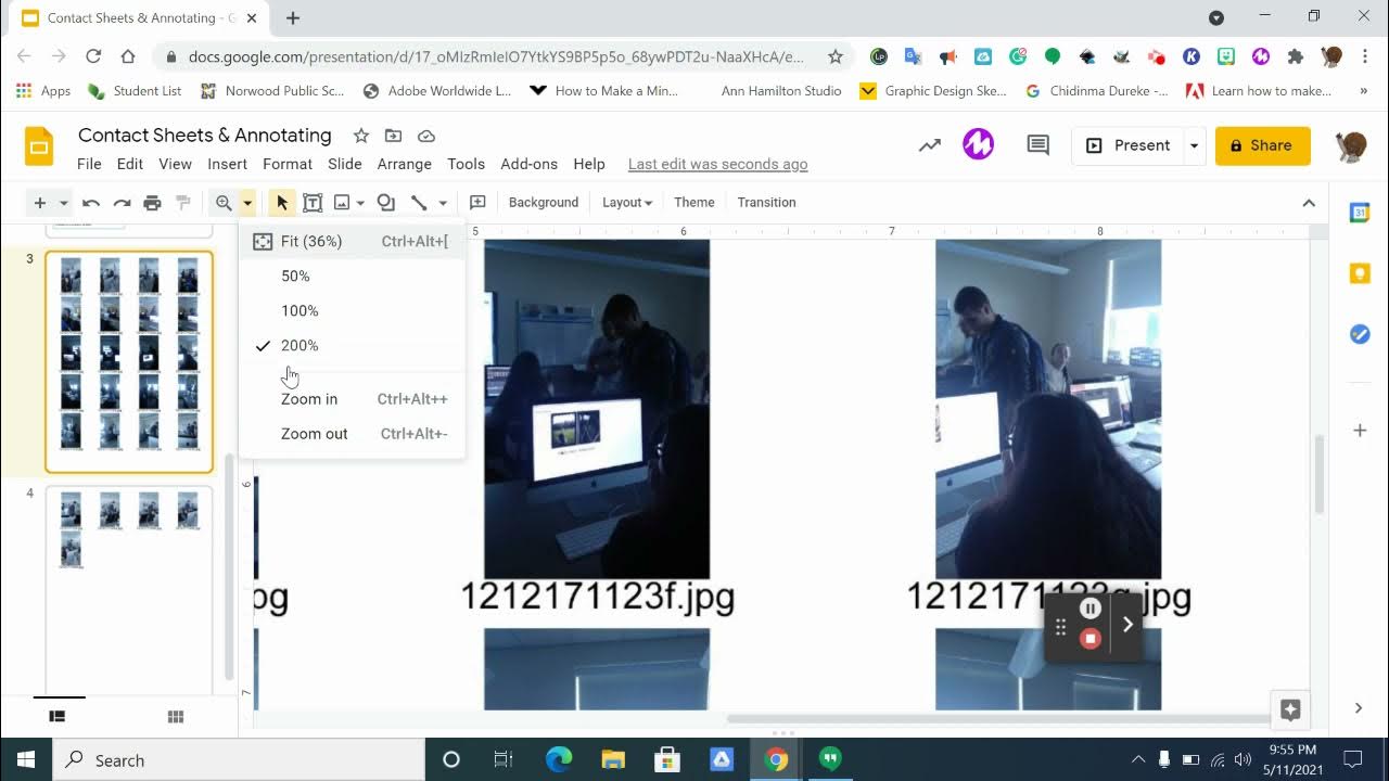 How To Annotate Your Contact Sheet In Google Slides - YouTube
