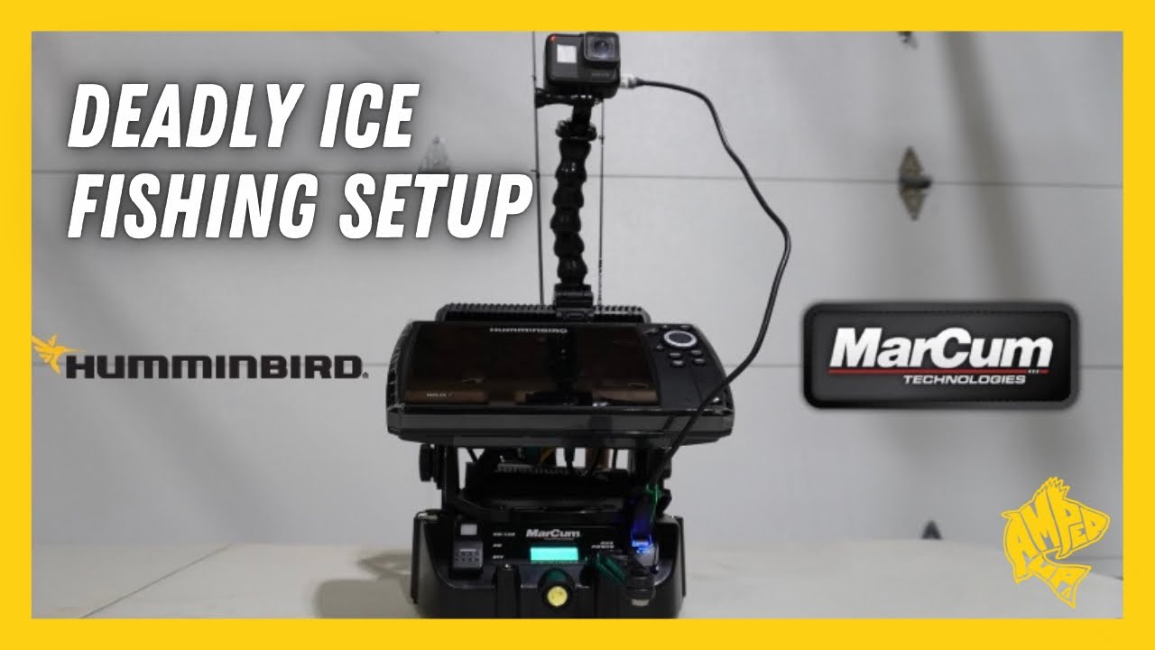 Humminbird Helix 7 + Marcum Lithium Shuttle Ice Fishing Setup (HOW TO ...