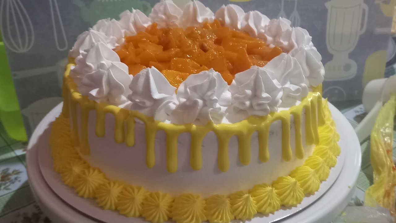 Mango Chiffon Cake using monalisa for dripping - YouTube
